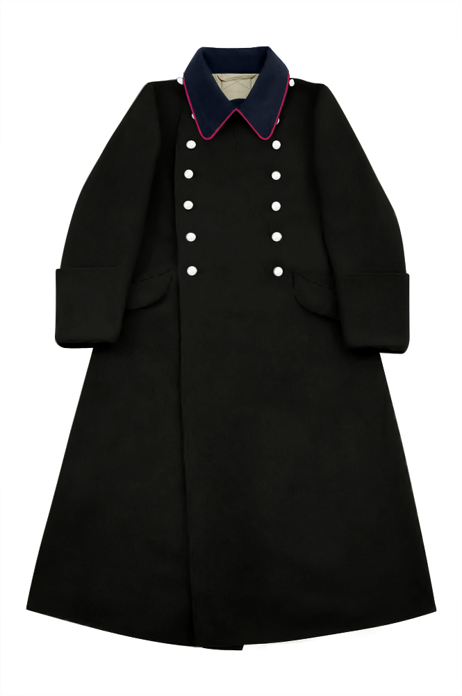 WWII German Fire Police Black Wool GreatcoatWool Police Greatcoats ...