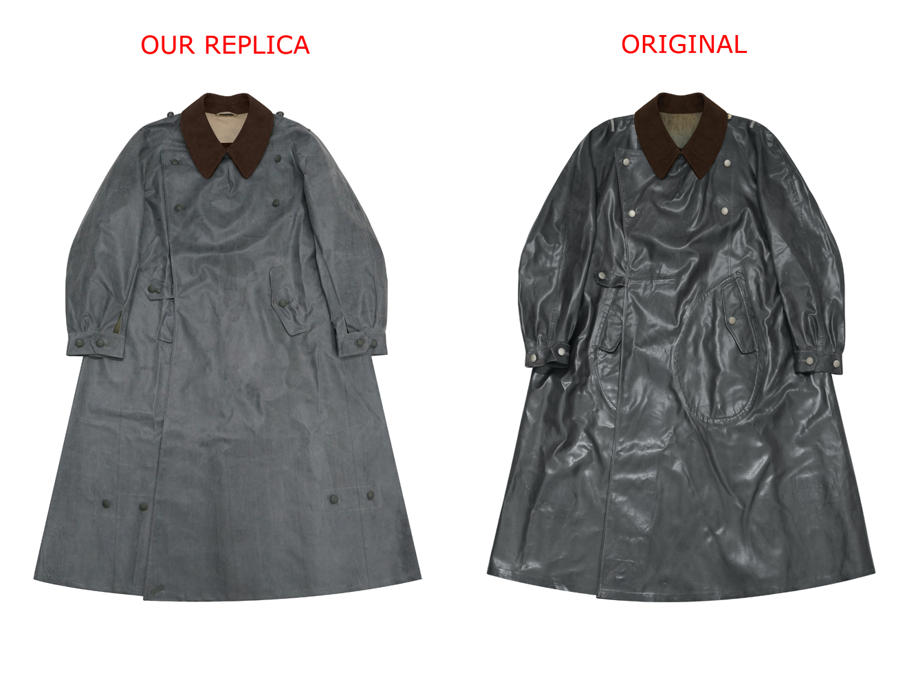 WWII German Motorcyclist Rubberized Protective Coat KradmantelOther ...