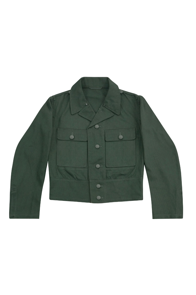 WWII German SS M44 EM Summer HBT Reed Green Field TunicCotton / HBT SS ...