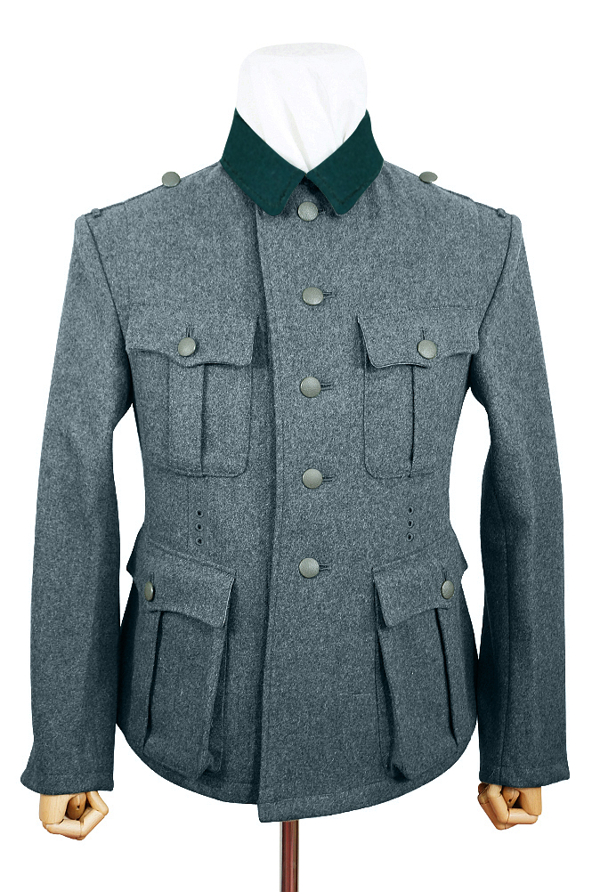 WWII German M39 SS EM Italian Field Wool tunic Feldbluse blue green ...